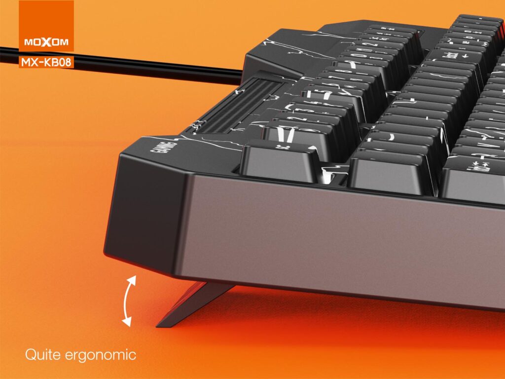 كيبورد العاب KB08 موكسوم اضاءة LED (مفاتيح كاملة 104) مطور خصيصاً ...